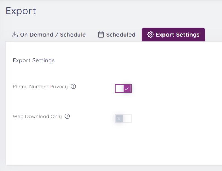 Redesigned Export Screen - Peak Analytics - Peak Amplify